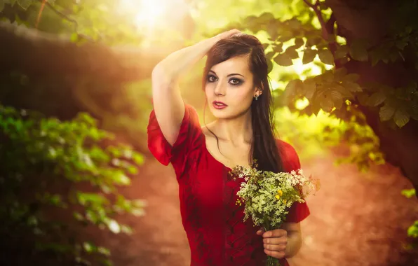 Wallpaper look, girl, face, pose, portrait, makeup for mobile and ...