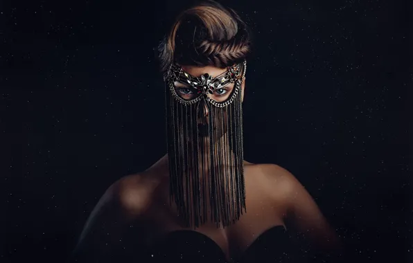 Wallpaper girl, background, mask, hairstyle, Star Dust images for ...
