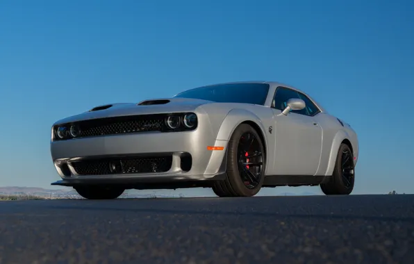 Wallpaper Dodge, Challenger, front view, Dodge Challenger SRT Hellcat ...