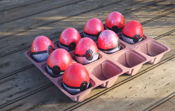 Download wallpaper eggs, Easter, Pokebol, section rendering in ...