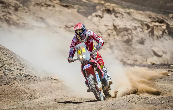 Download wallpaper Sand, Motorcycle, Honda, Rally, Dakar, Dakar, Rally ...