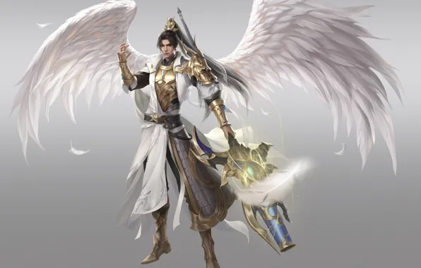 Wallpaper background, angel, guy for mobile and desktop, section ...