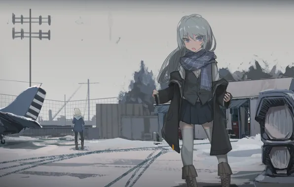 Download wallpaper the plane, Girls Frontline, Girls front, section ...