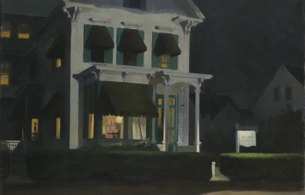 Wallpaper Edward Hopper, 1945, Rooms for Tourists images for desktop ...