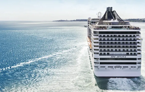 Wallpaper The ocean, Sea, Liner, The ship, Utah, Passenger ship, MSC ...