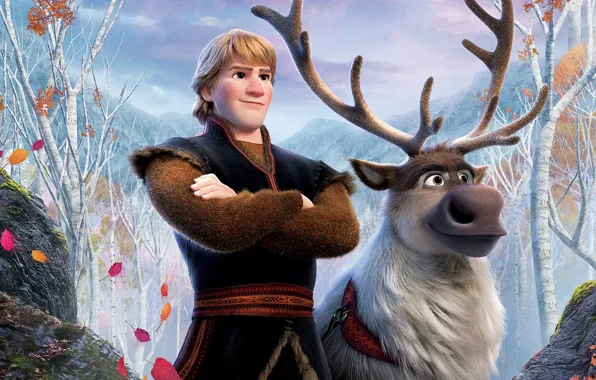 Wallpaper cartoon, cartoon, Frozen, Kristoff, Kristoff, Cold heart 2 ...