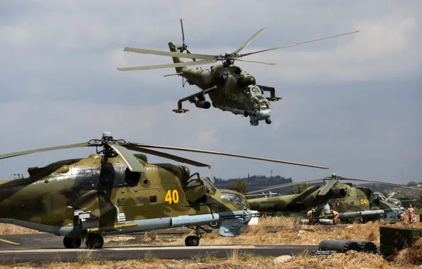 Download wallpaper helicopters, Syria, Mi-24P, section aviation in ...