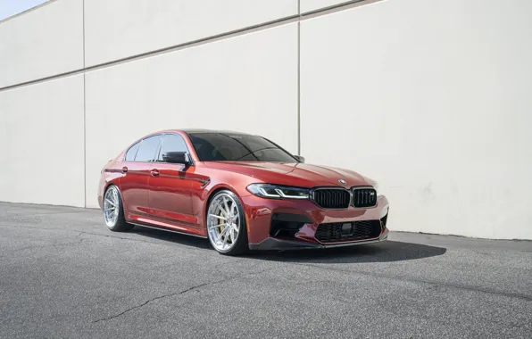 Wallpaper Red, Wall, F90, M5 Competition for mobile and desktop ...