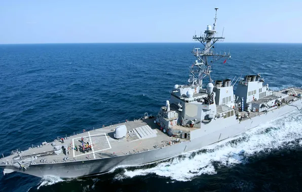 Download wallpaper squadron, destroyer, bunkering, USS Decatur, section ...