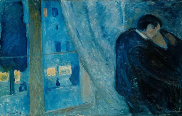 Download wallpaper picture, Love, Munch, section painting in resolution ...