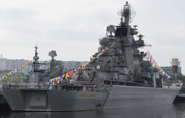 Wallpaper cruiser, Peter The Great, the project 1144 for mobile and ...