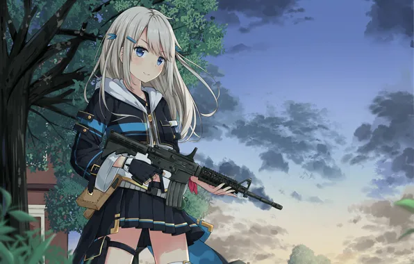 Download wallpaper weapons, Girls Frontline, girls front, section ...