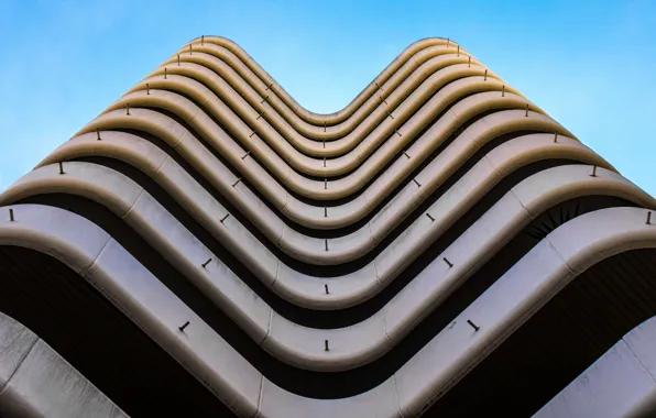 Wallpaper house, wave, balcony, architecture for mobile and desktop ...