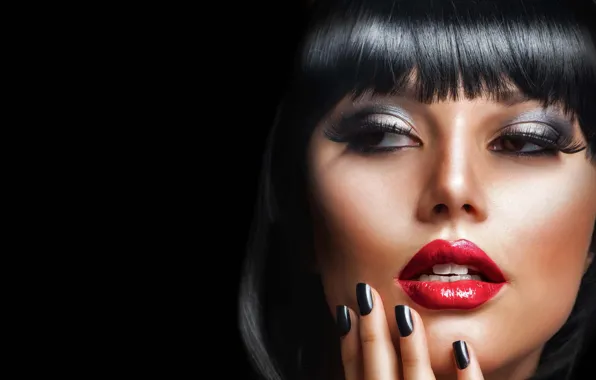 Download wallpaper woman vamp, lips for kissing, eye SBI, moderu001 ...