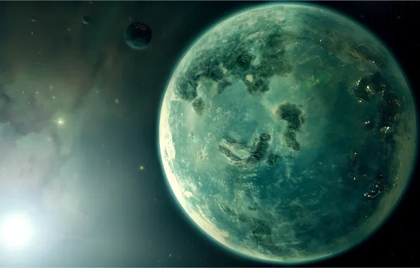 Wallpaper the sun, planet, satellite for mobile and desktop, section ...