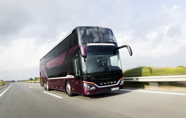Download wallpaper road, coach, Violent, double decker bus, S 531 DT ...