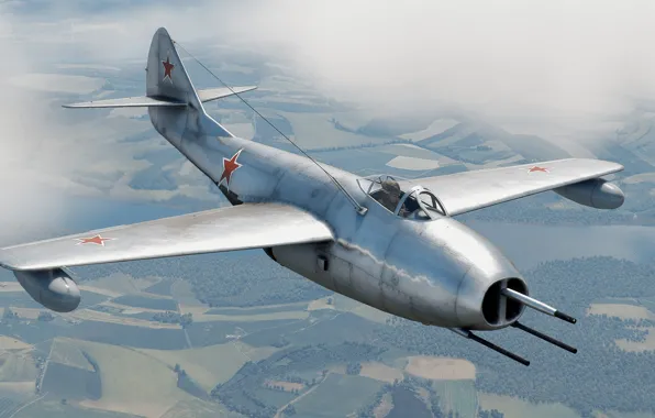 Wallpaper USSR, The MiG-9, OKB MiG, Frontline fighter for mobile and ...