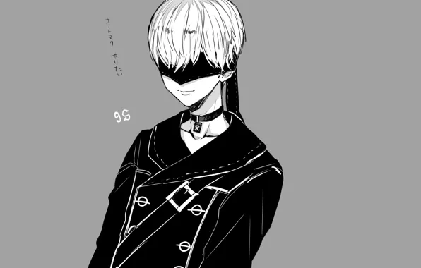 Wallpaper boy, eye patch, Nier Automata, YoRHa No 9 Type S for mobile ...