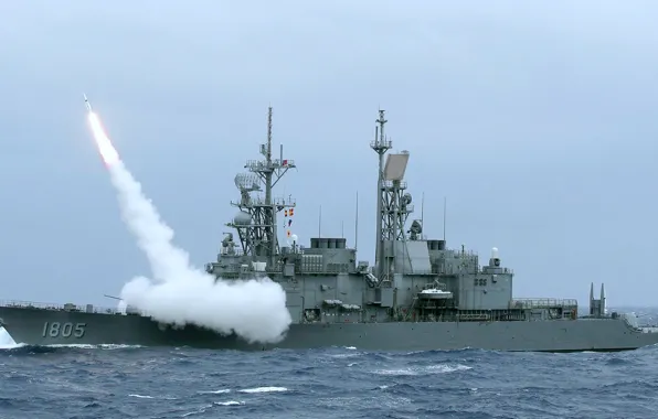 Download wallpaper destroyer, Taiwan, DDG Magun, section weapon in ...