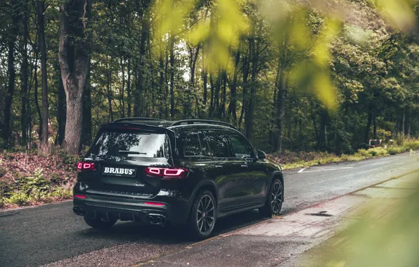 Wallpaper Mercedes-Benz, Mercedes, Black, Road, Forest, Rear, GLB, GLB ...