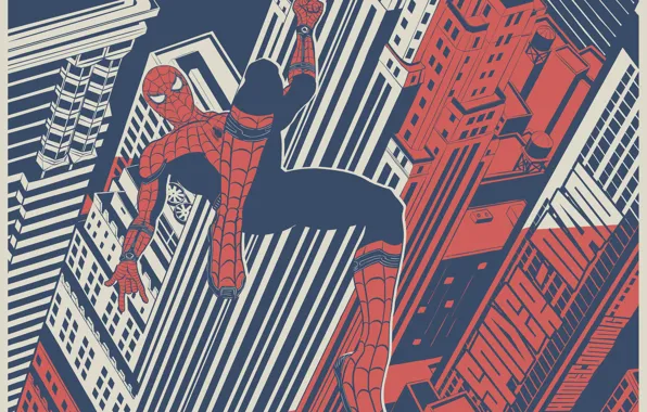 Wallpaper spider-man, building, skyscraper, web, hero, superhero ...