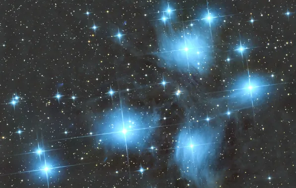 Wallpaper space, stars, M45, Pleiades for mobile and desktop, section ...