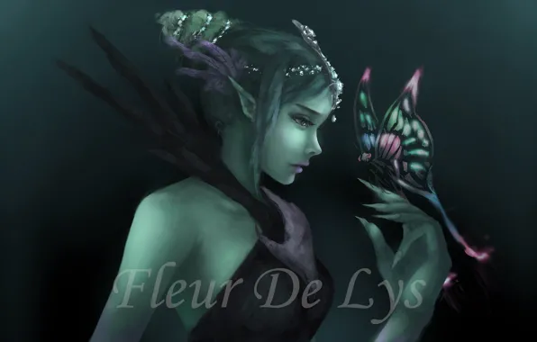 Wallpaper girl, butterfly, DotA 2 for mobile and desktop, section игры ...
