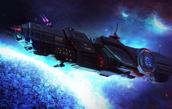 Wallpaper space, science fiction, spaceship for mobile and desktop ...