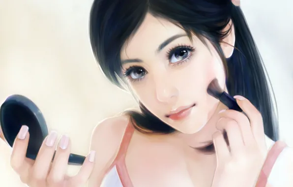 Wallpaper eyes, girl, art, brush, blush, Yu-Han Chen for mobile and ...