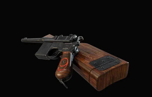 Download wallpaper Germany, Mauser C96, Self-loading pistol, Red Nine ...