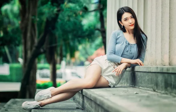 Wallpaper Look Girl Asian For Mobile And Desktop Section девушки