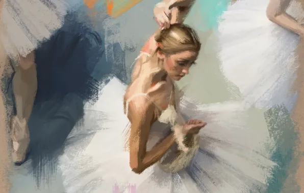 Wallpaper girl, dancing, ballerina, Victor Amle for mobile and desktop ...