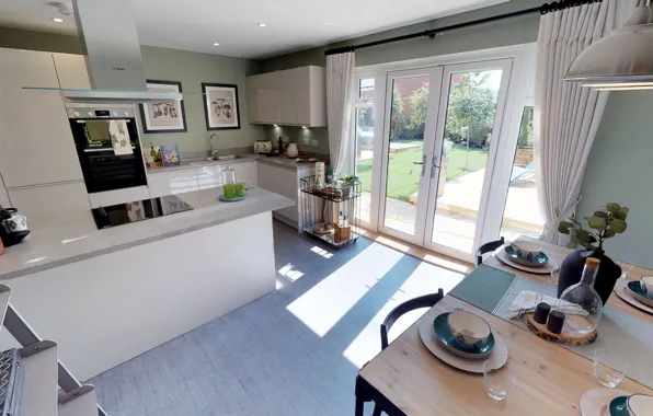 Wallpaper design, style, interior, kitchen, dining room, The Welwyn ...