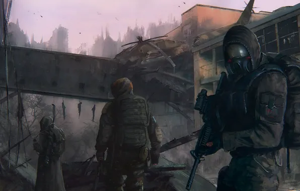 Download wallpaper figure, art, Stalker, art, STALKER, stalkers, single ...