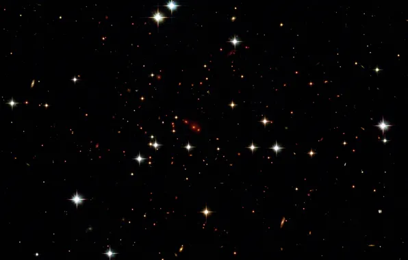 Wallpaper Early Universe, Constellation Andromeda, Galaxy cluster, Red ...