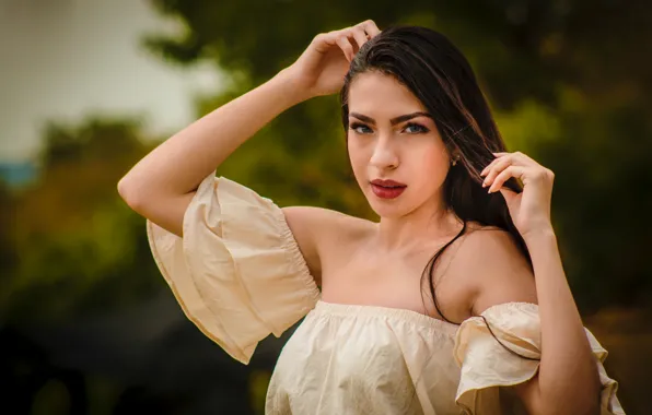 Download wallpaper girl, hair, beautiful girl, pose, section girls in ...