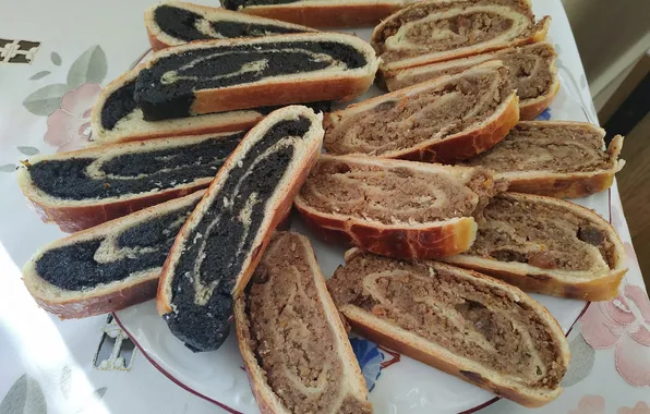 Wallpaper sugar powder, poppy seed roll, walnut roll for mobile and ...