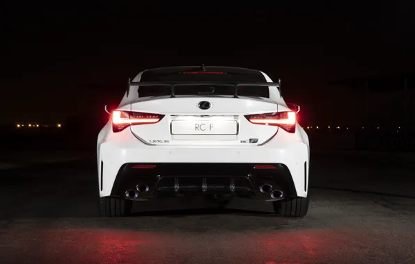 Wallpaper lights, Lexus, rear view, Track Edition, RC F, 2019 for ...