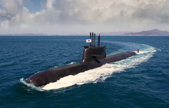 Wallpaper submarine, South Korea, Ahn Mu, SS-084 for mobile and desktop ...