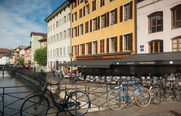 Wallpaper France, The city, Channel, France, Bikes, Annecy, Annecy for ...