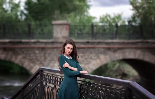 Wallpaper look, Girl, dress, Anna Shuvalova, Bogdan Kudrycka for mobile ...