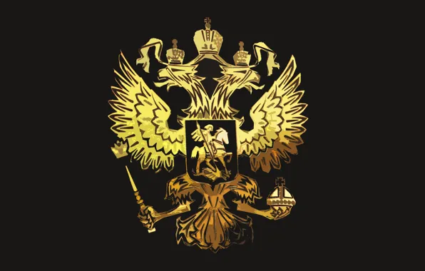 Download wallpaper figure, art, Russia, coat of arms, section ...