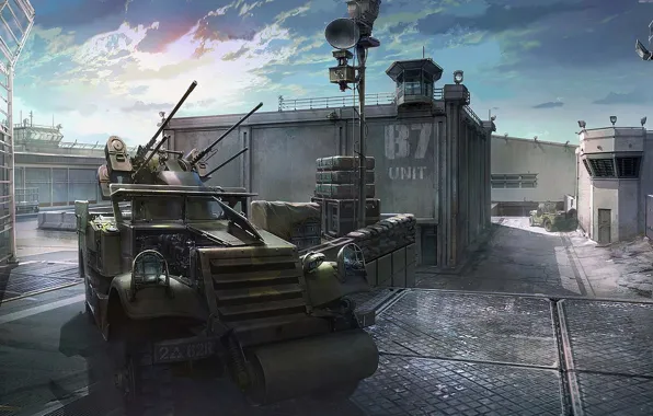 Wallpaper base, machine gun, American, M16, Military, APC, U.S. M3A1 ...