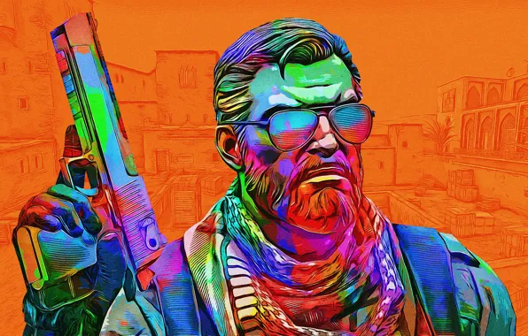 Wallpaper toxic, orange, 'CS:GO' for mobile and desktop, section игры ...