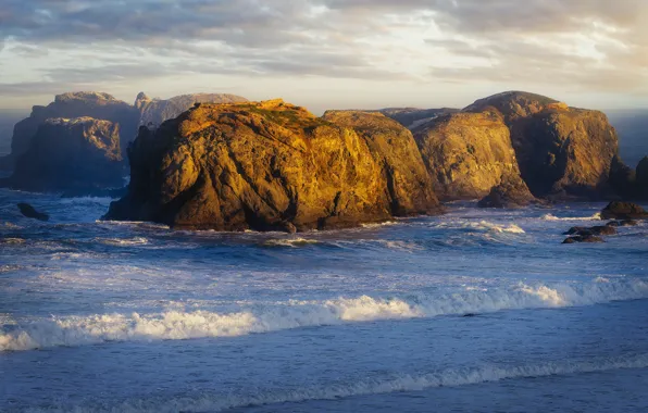 Wallpaper Oregon, Morning Light, Bandon Beach for mobile and desktop ...