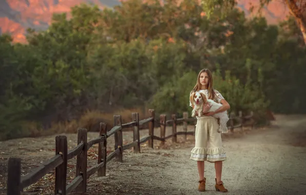 Wallpaper girl, dog, Edie Layland images for desktop, section ...