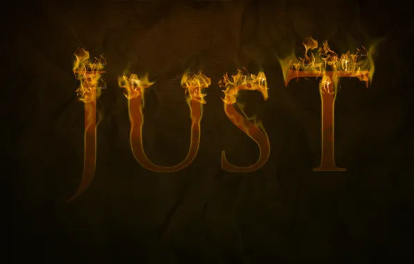 Download wallpaper text, canvas, letters, fire, flame, fabric, just ...