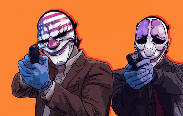 Wallpaper Gun, Houston, Dallas, Mask, PAYDAY 2 images for desktop ...