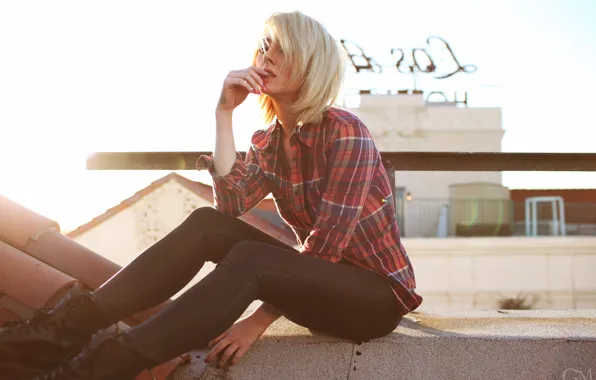 Wallpaper girl, mood, model, blonde, shirt, Alysha Nett images for ...