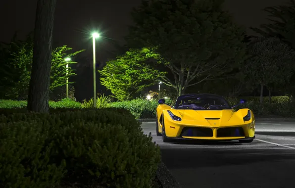 Download wallpaper Night, Parking, LaFerrari, section ferrari in ...